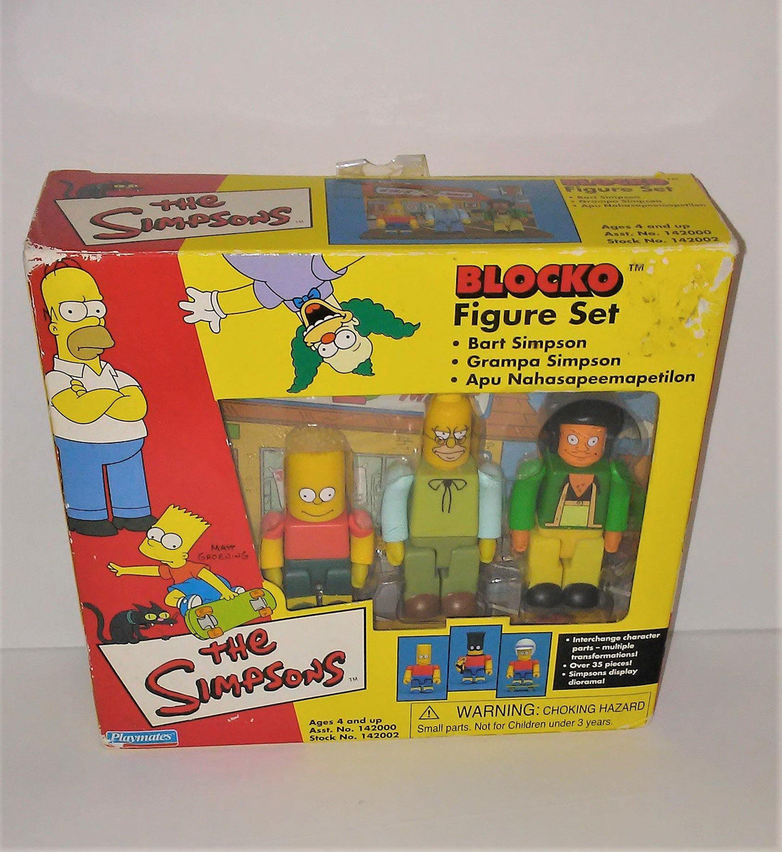 The Simpsons BLOCKO Figure Set - Bart Simpson, Grampa Simpson, Apu fro ...